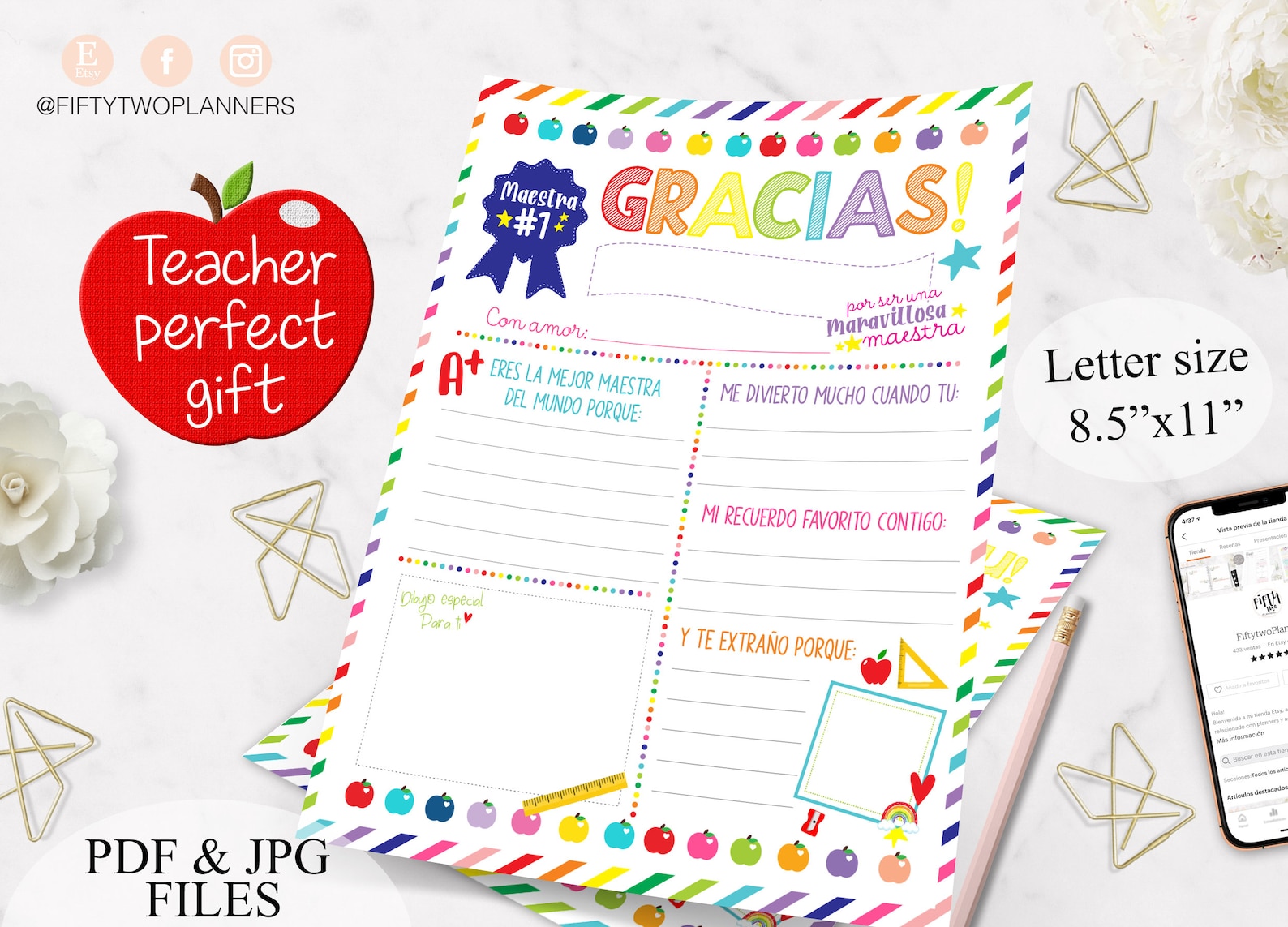 LETTER FOR TEACHER / Thank You Teacher / Printable Gift for Teacher ...