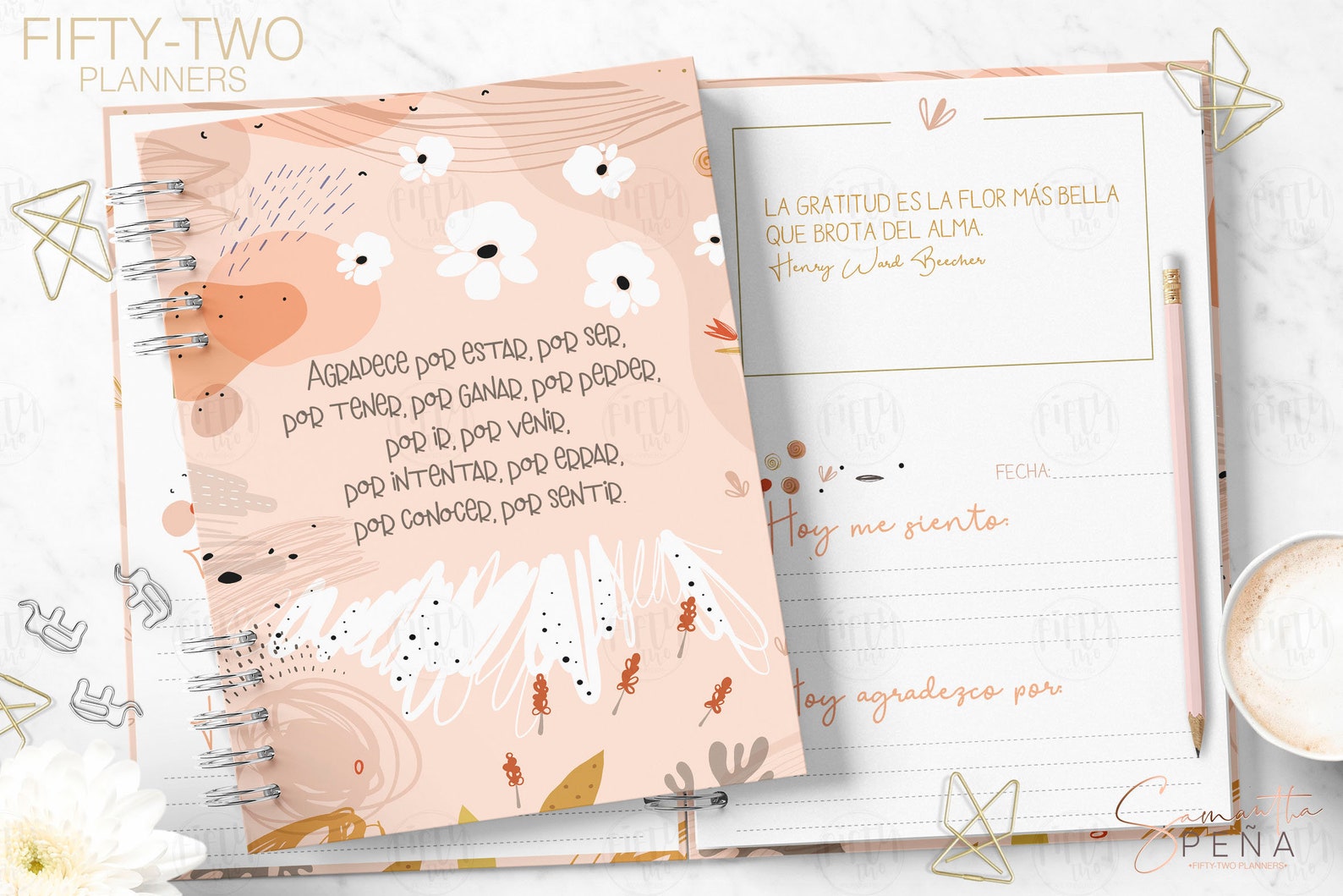 Diario de gratitud / diario de agradecimiento / Descarga en - Etsy México