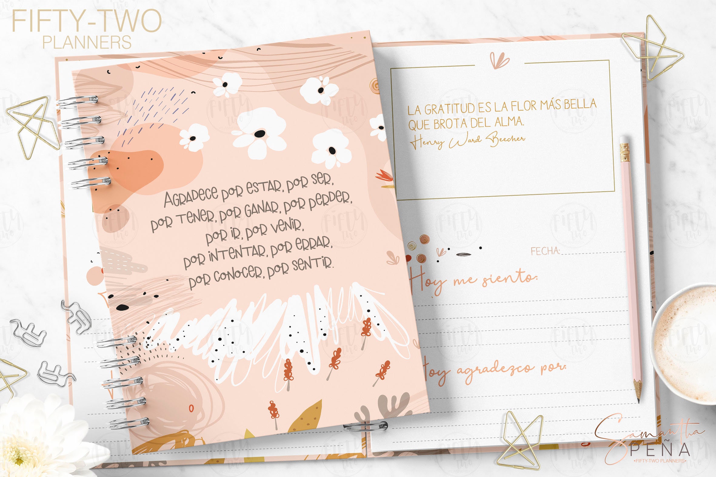 Diario de gratitud / diario de agradecimiento / Descarga en - Etsy México