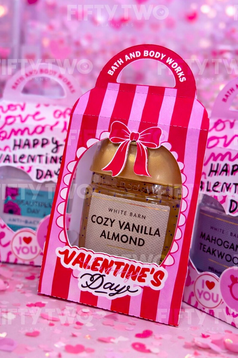 Bundle 12 Valentine PocketBac Holder Template | Printable Gift Box ...