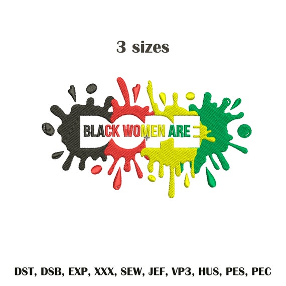 Black Woman Embroidery Designs African American Woman - Etsy