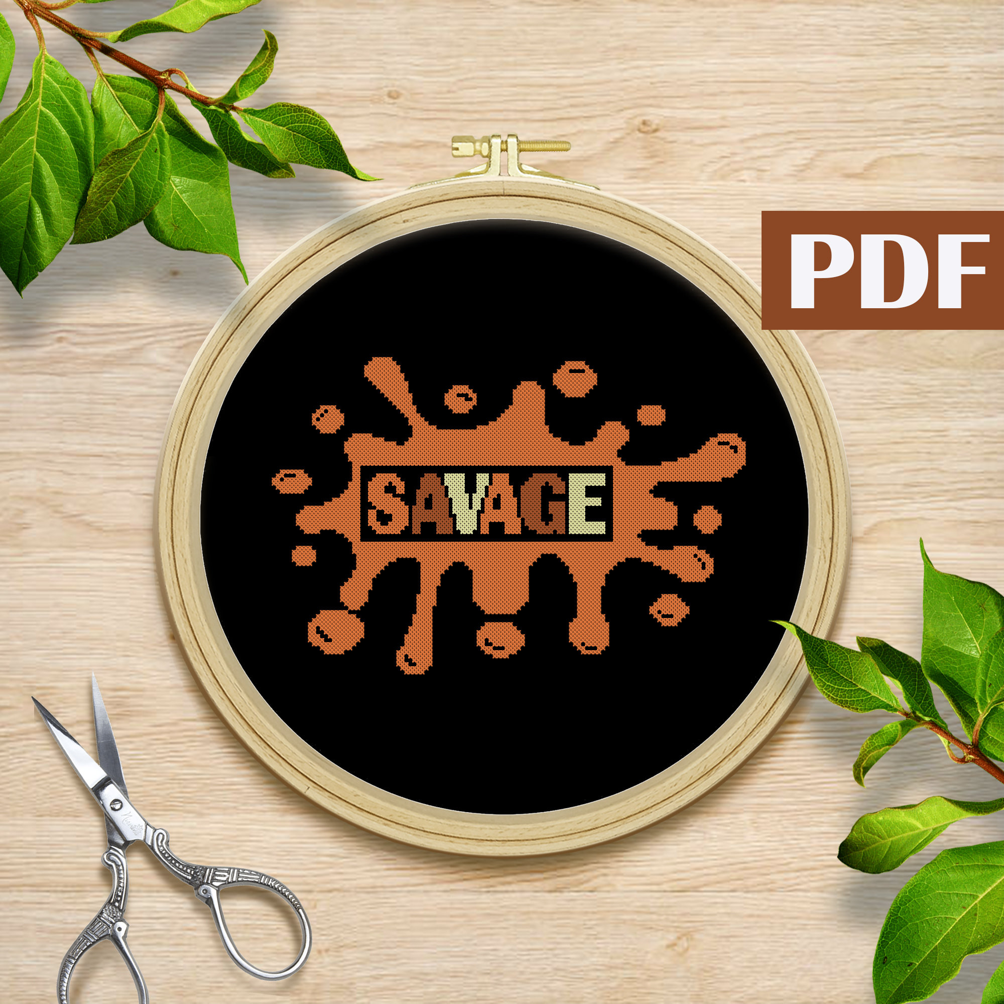 Savage Cross Stitch Pattern PDF African American Cross Stitch | Etsy