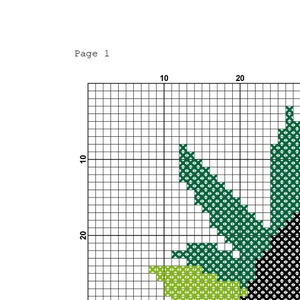 Merry Juana Cross Stitch Pattern Marijuana Leaf Modern Cross Stitch ...