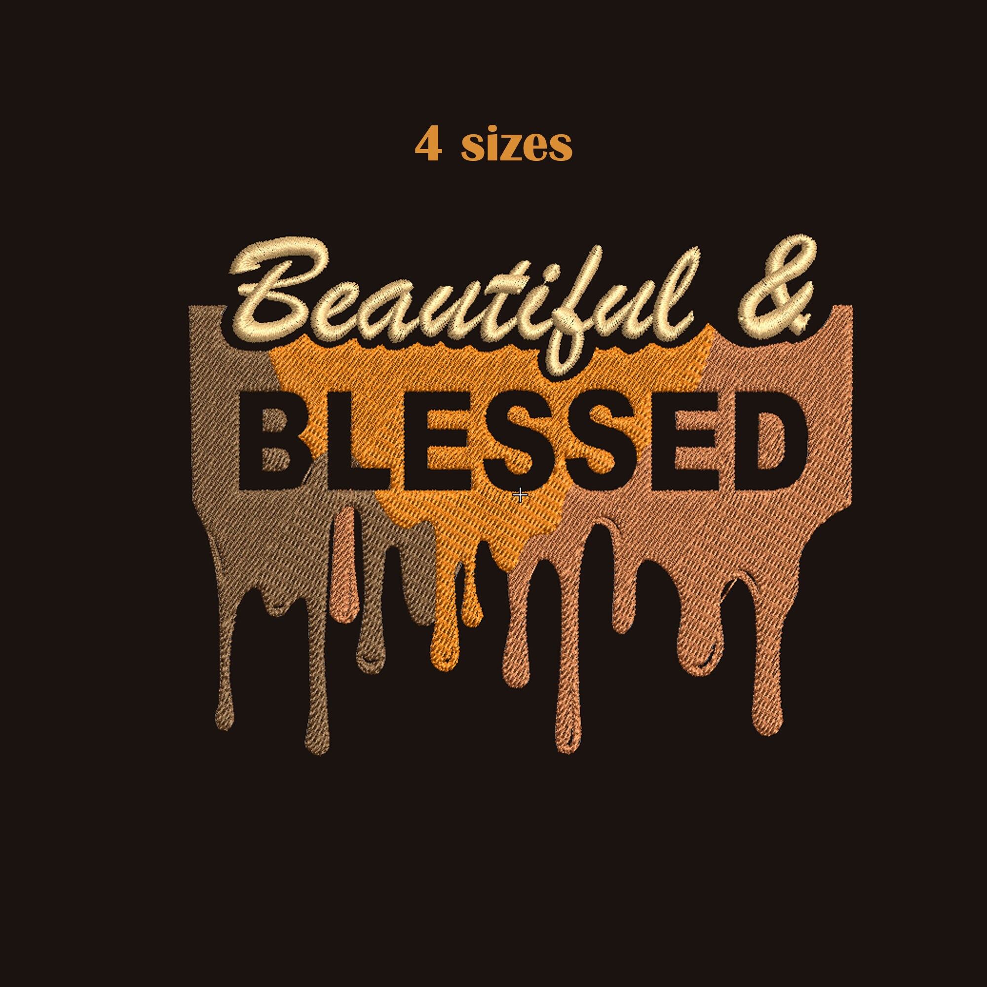 Beautiful and Blessed Machine Embroidery Design African - Etsy