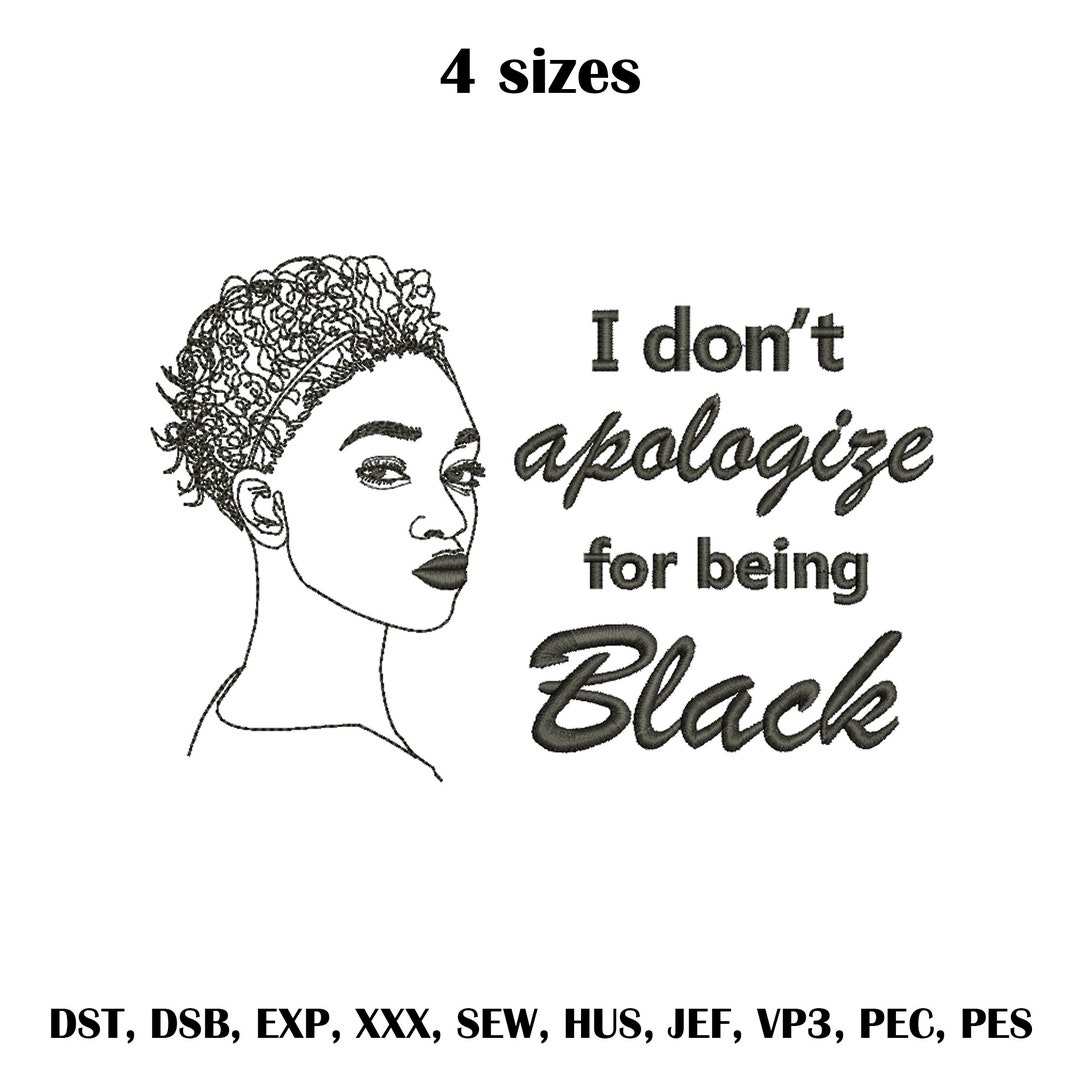 Black Woman Are Dope Machine Embroidery Black Girl Embroidery Design ...