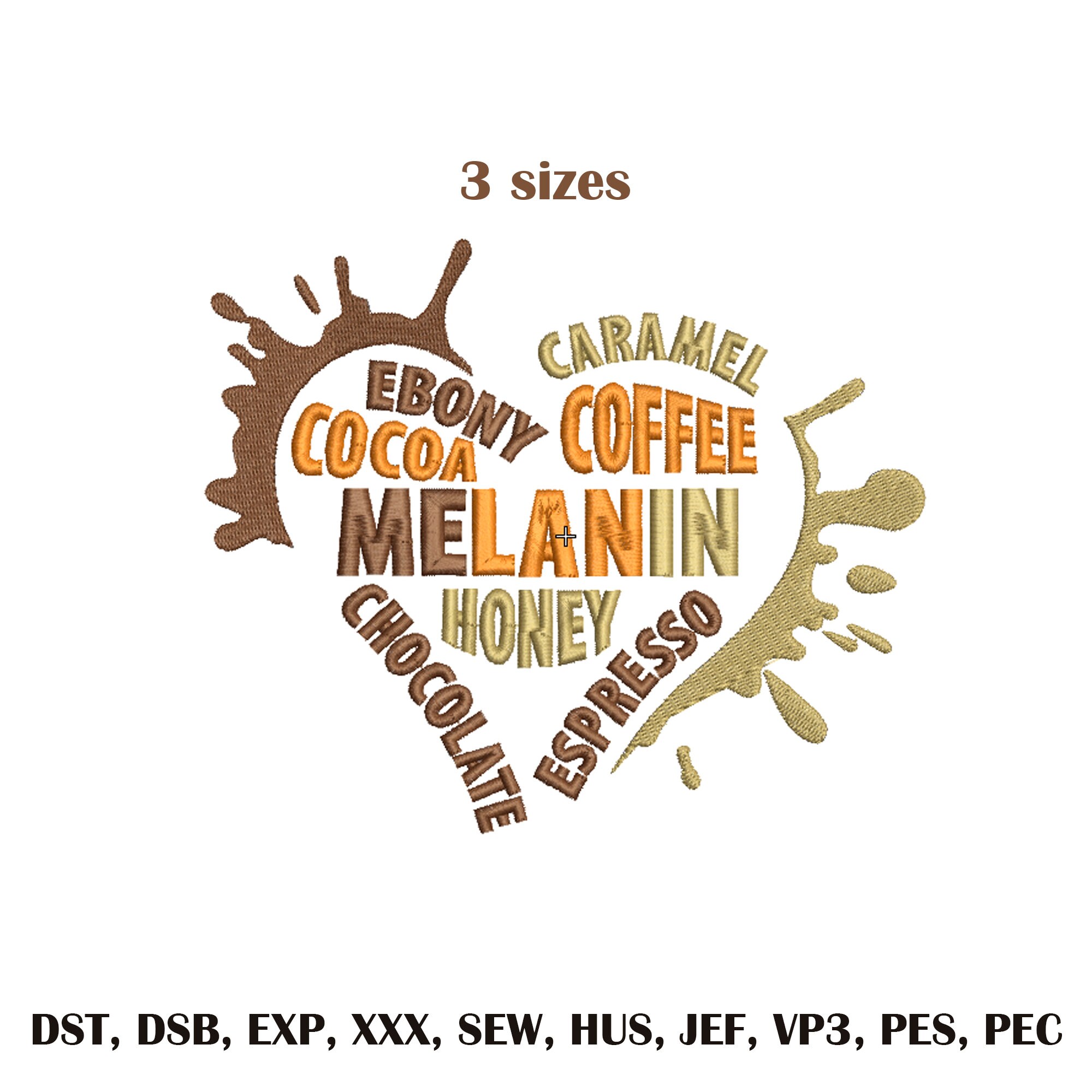 Melanin Embroidery Design Black Girl Embroidery Designs Chocolate Cocoa ...