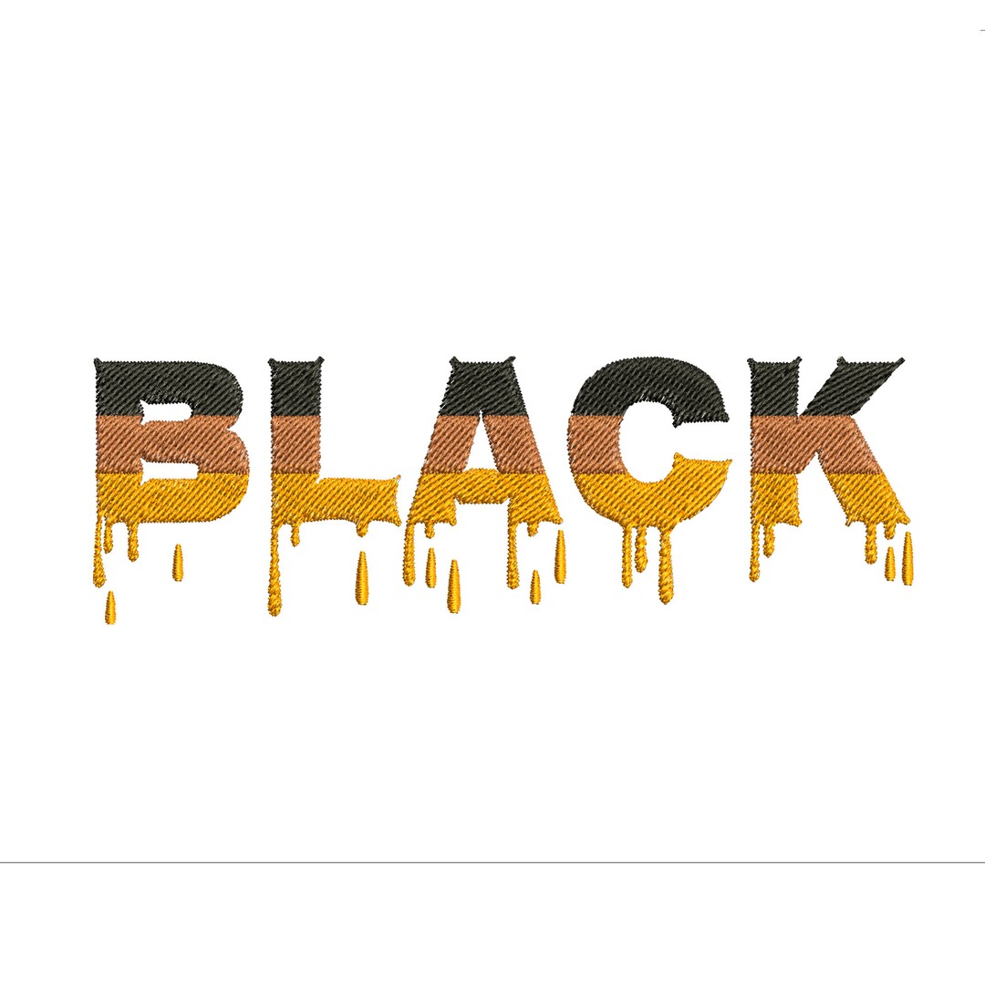 Black Machine Embroidery Design Black History Design African American ...