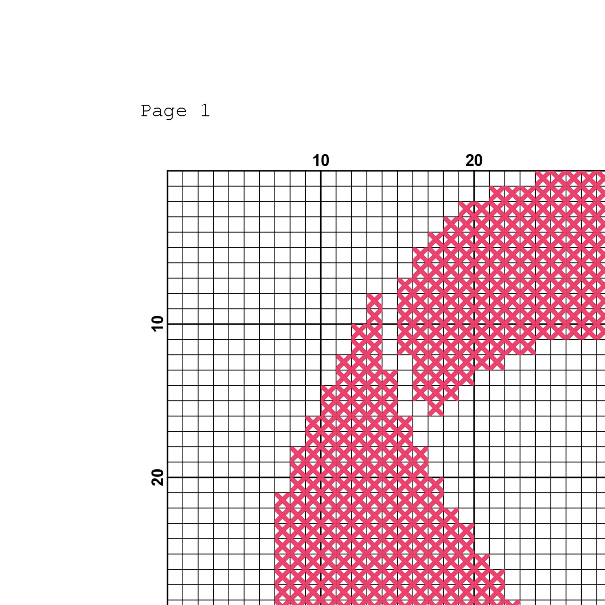 Breast Cancer Cross Stitch Pattern PDF Awareness Breast Cancer | Etsy