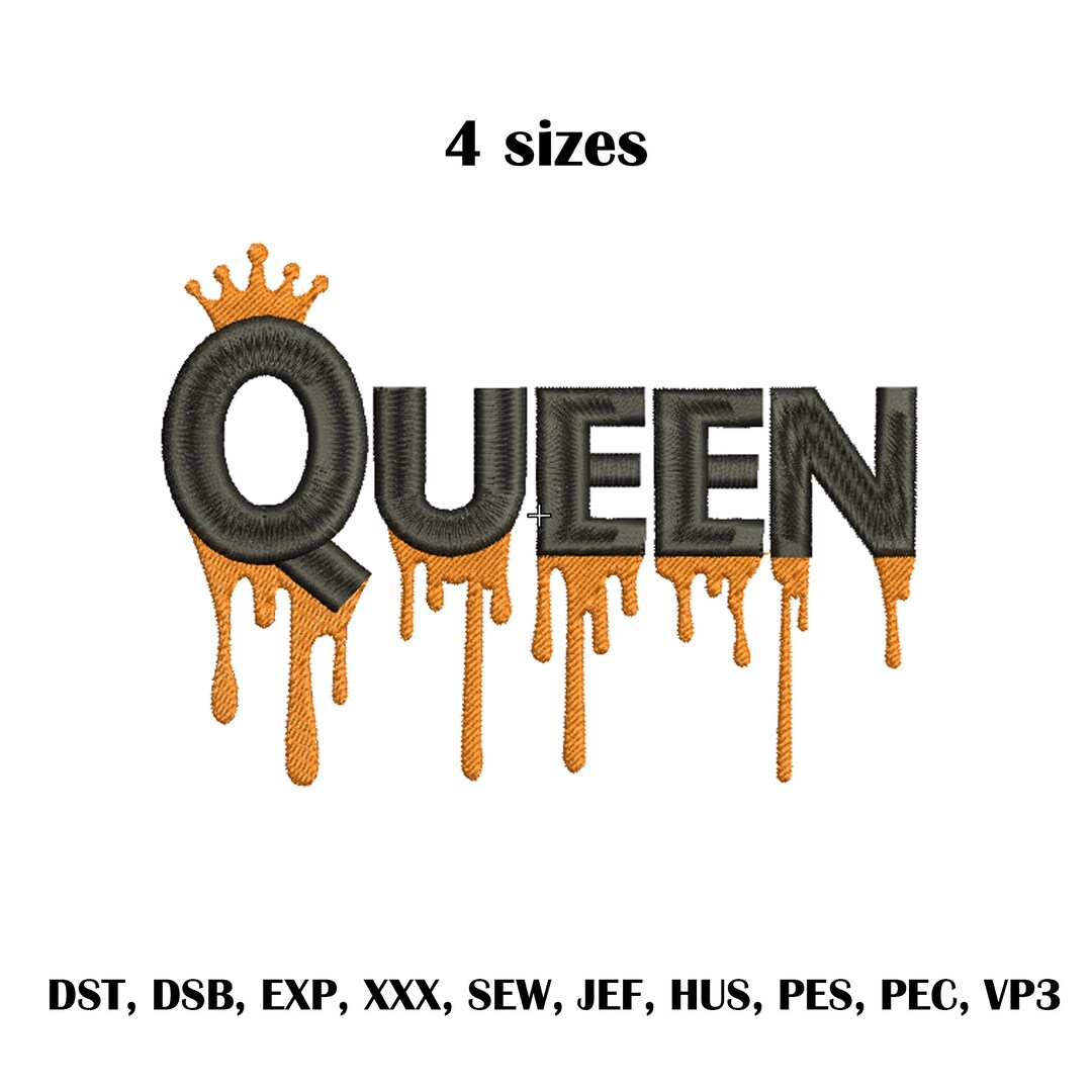 Queen Embroidery Design Black Girl Embroidery Designs Melanin ...