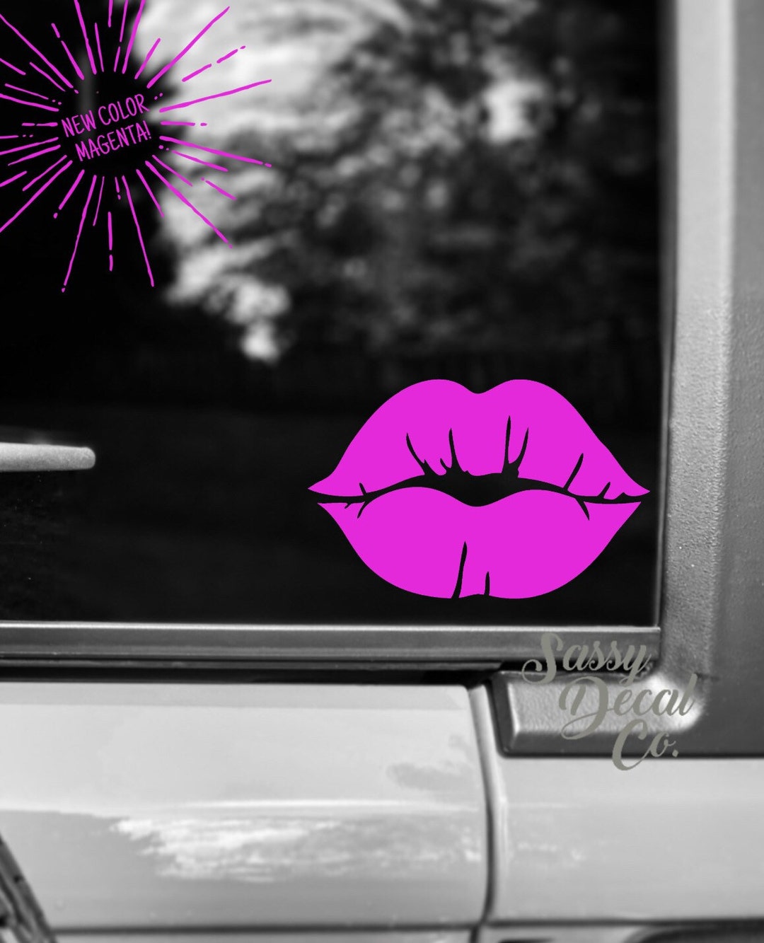 Kiss Lips Decal, Car Window Sticker - Etsy