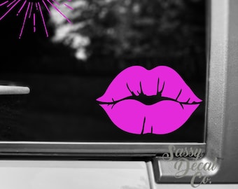 Sticker Connection | Kiss Mark Lips Bumper Sticker Decal for Car, Truck ...