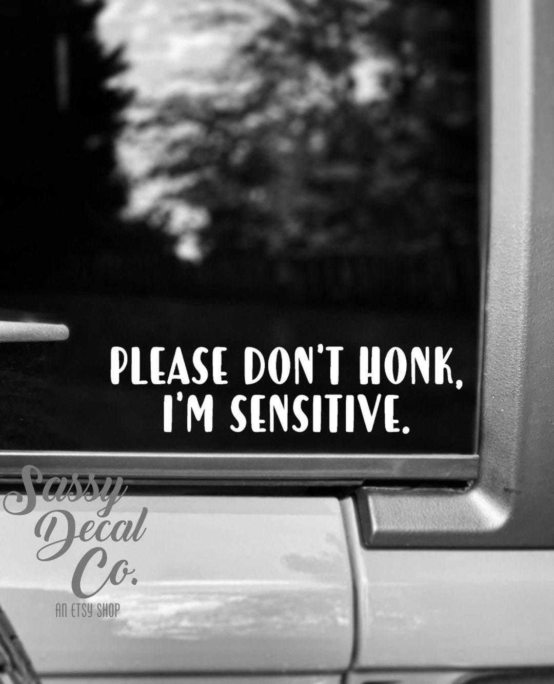 Please Don’t Honk I’m Sensitive Decal - Etsy