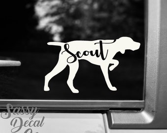German Shorthaired Pointer Vinyl Decal With Custom Name - GSP Decal ...