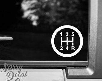 Warning Manual Transmission Funny Bumper Sticker Vinyl Decal Stick ...