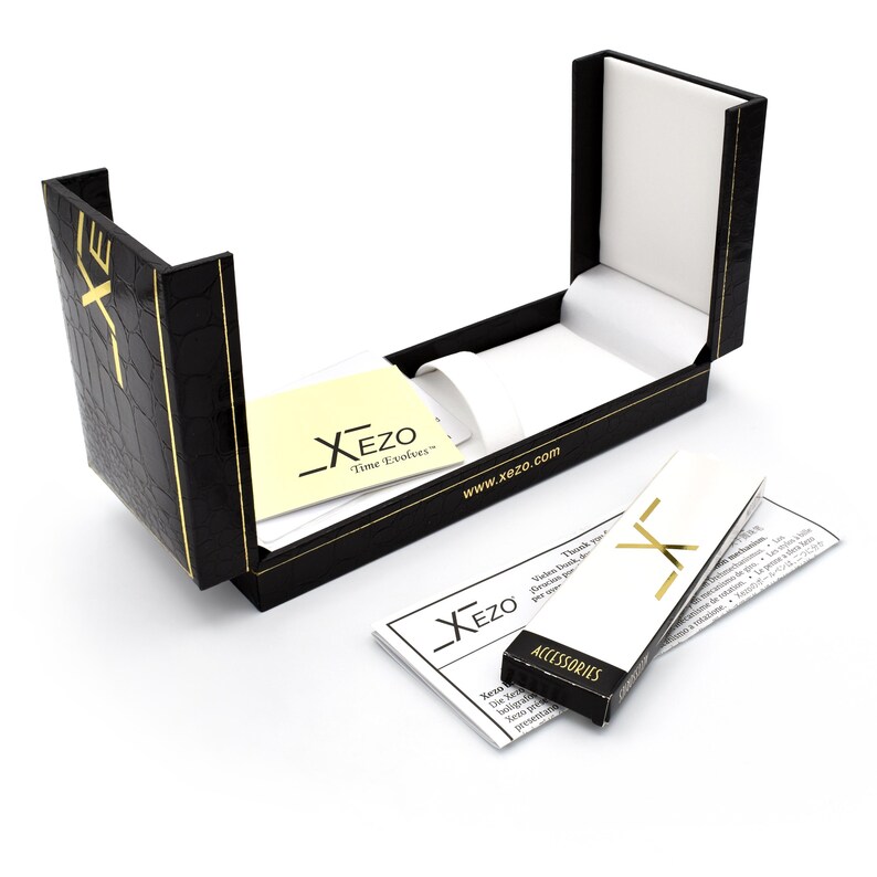 Xezo Maestro Fountain Pen, Medium Tip. Black Mother of Pearl, .999 ...