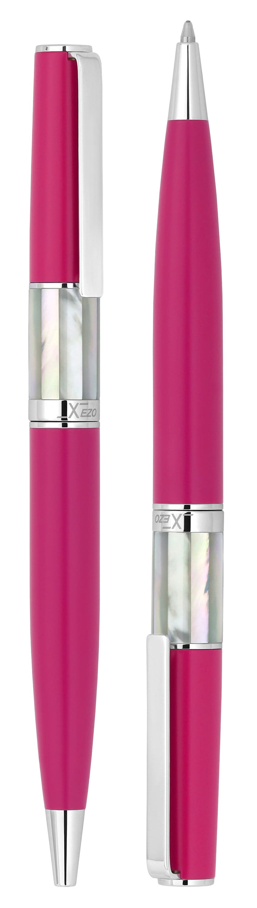 Xezo Speed Master Ballpoint Pen, Medium Tip. Cerise, Chrome Plated ...