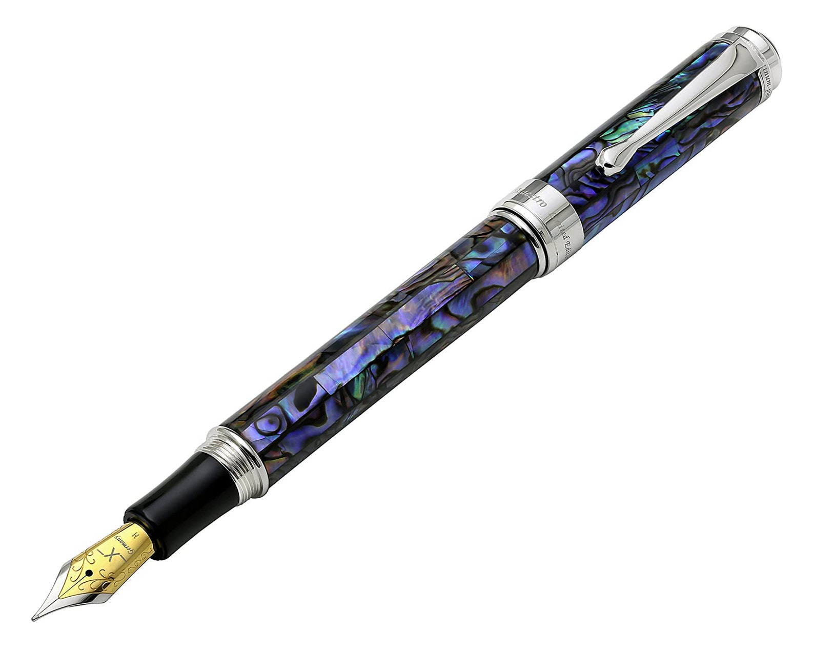 Xezo Maestro Fountain Pen Medium Nib. Natural Abalone Sea - Etsy