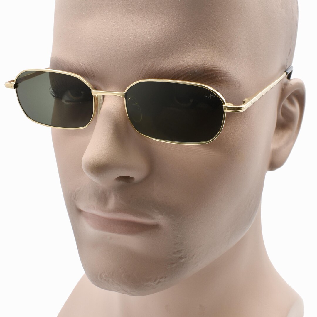 Xezo Intrepid Vintage 100% Titanium Polarized Green Sunglasses. 18K ...
