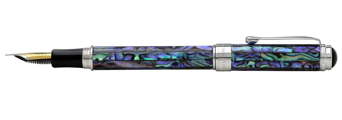 Xezo Maestro Fountain Pen Fine Nib. Natural Abalone Sea Shell - Etsy