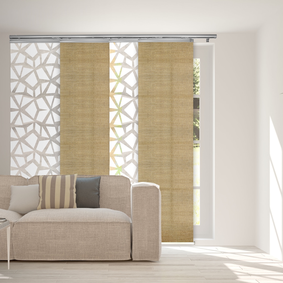 4-panel Single Rail Panel Track / Room Divider / Blind Extendable 4888w ...