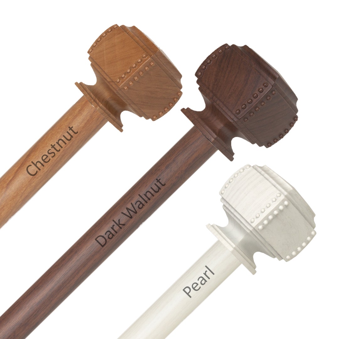 Iselect Home Decor Bane 1 Dia. Single Faux Wood Curtain Rod - Etsy