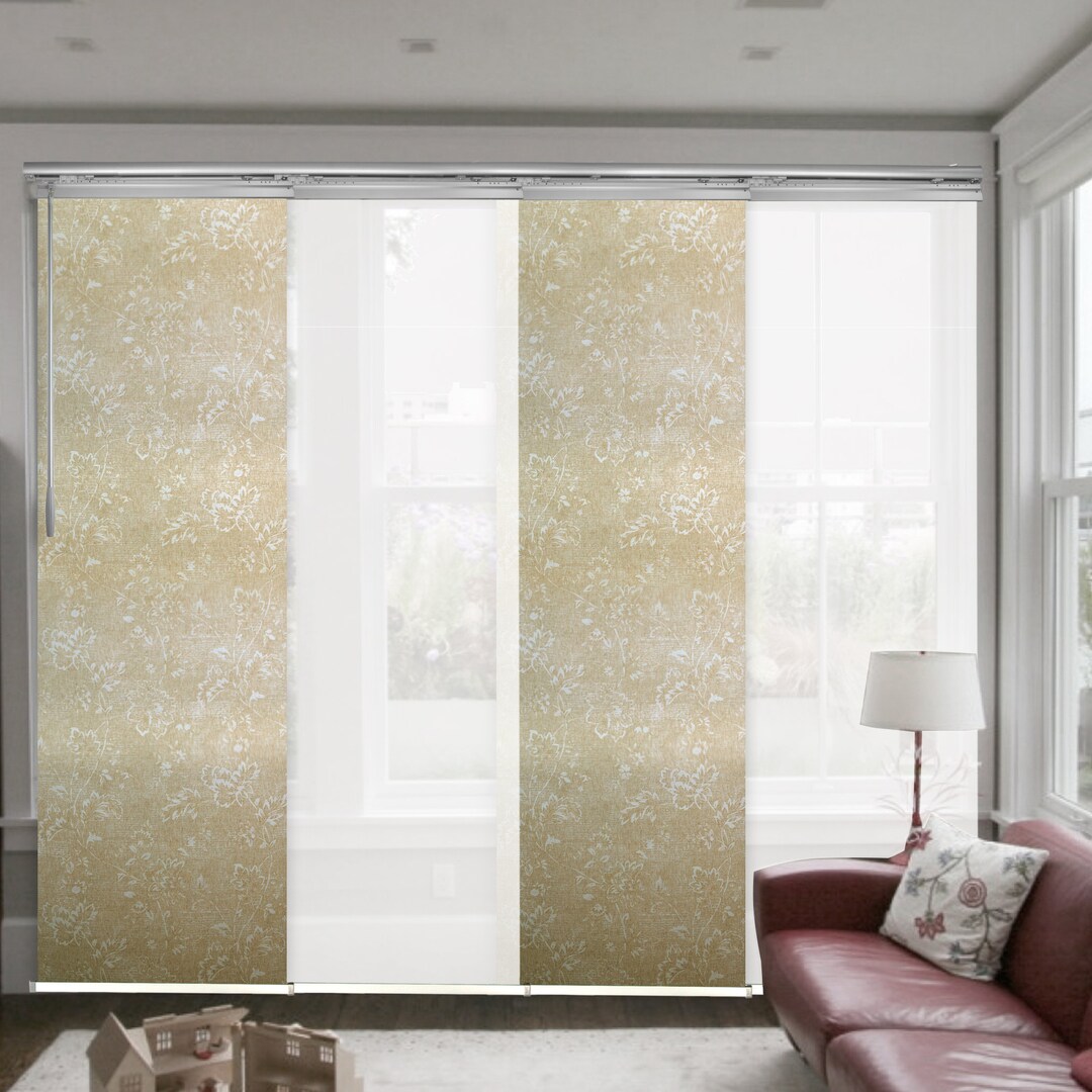 4-panel Single Rail Panel Track / Room Divider / Blind Extendable 4888w ...