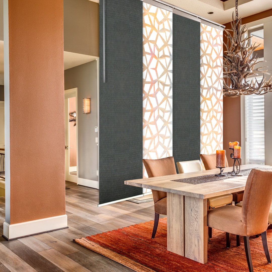 4-panel Single Rail Panel Track / Room Divider / Blind Extendable 4888w ...