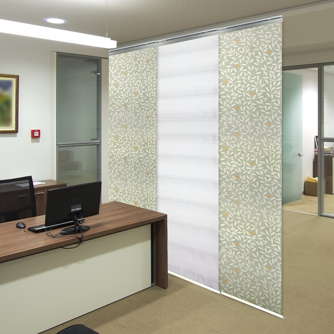 3-panel Single Rail Panel Track / Room Divider / Blind Extendable 3666w ...