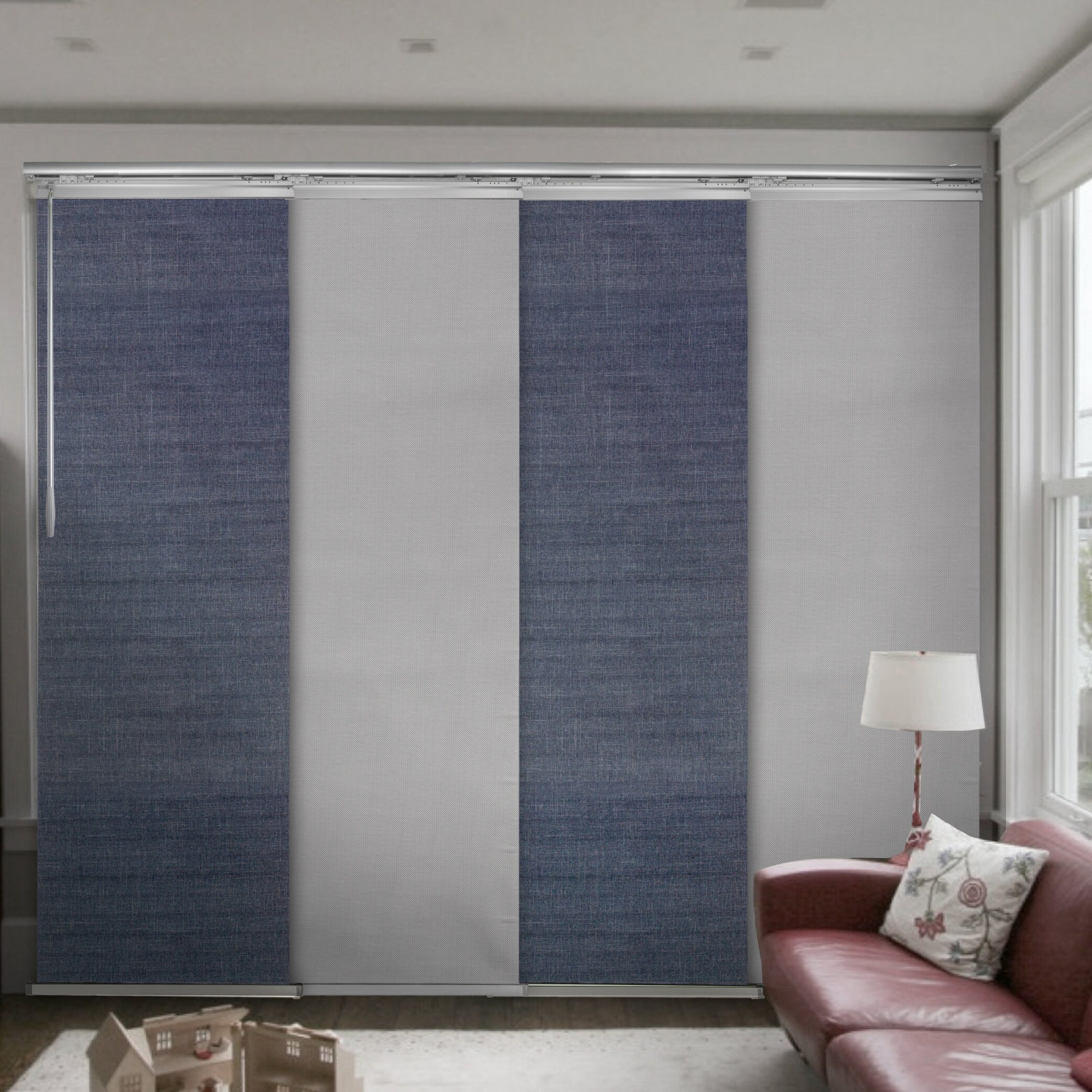 4-panel Single Rail Panel Track / Room Divider / Blind | Etsy