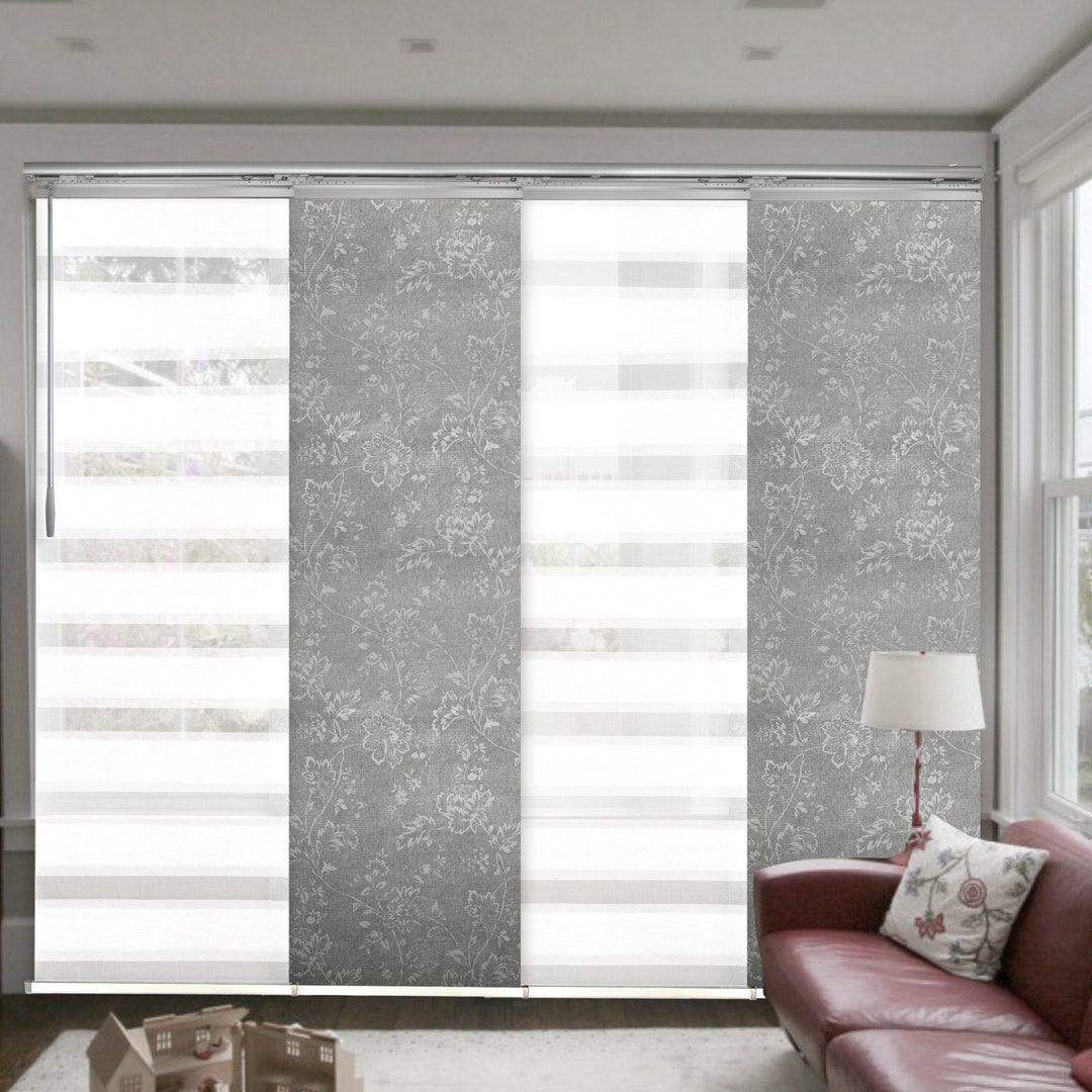 4-panel Single Rail Panel Track / Room Divider / Blind Extendable 4888w ...