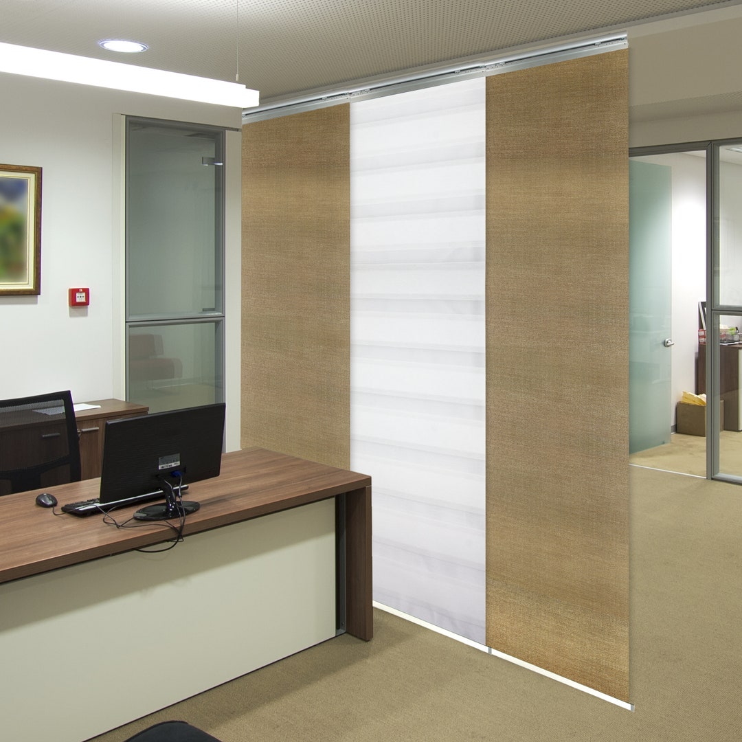 3-panel Single Rail Panel Track / Room Divider / Blind Extendable 3666w ...