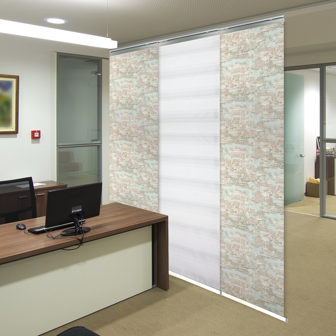 3-panel Single Rail Panel Track / Room Divider / Blind Extendable 3666w ...