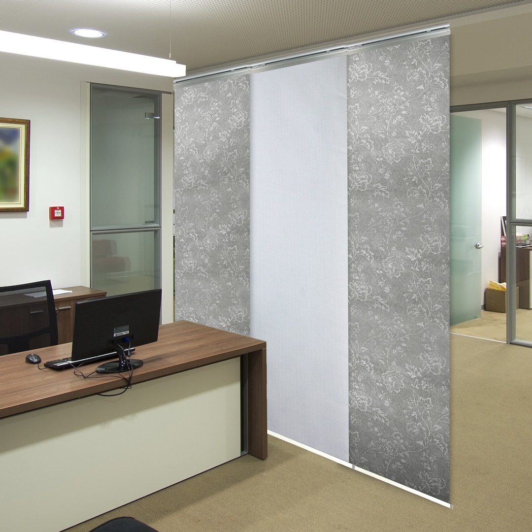 3-panel Single Rail Panel Track / Room Divider / Blind Extendable 3666w ...