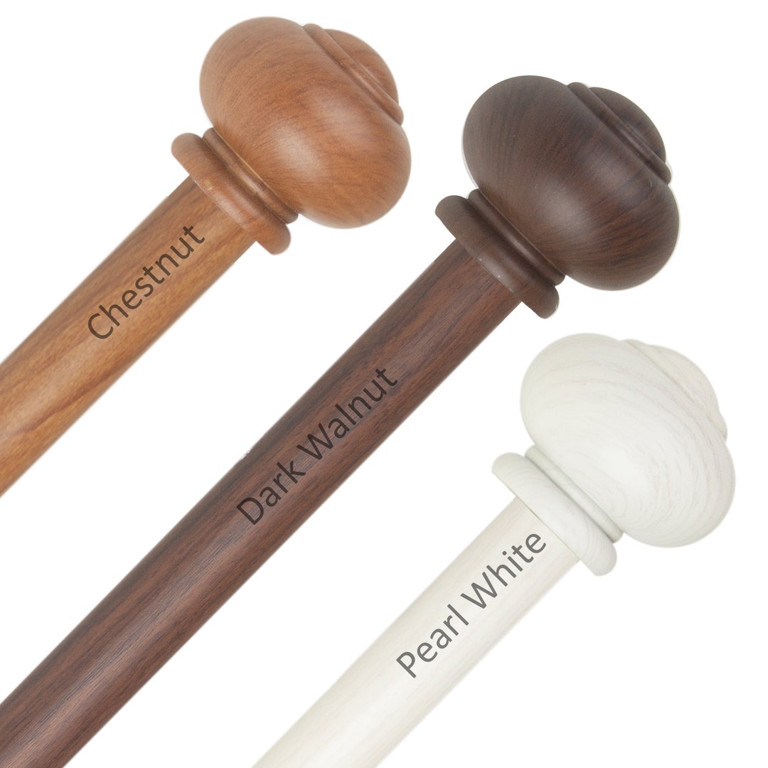 Iselect Home Decor Orbed 1 Faux Wood Curtain Rod - Etsy