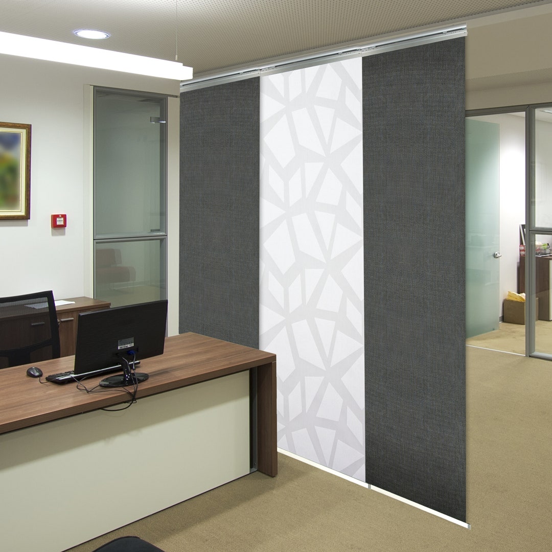 3-panel Single Rail Panel Track / Room Divider / Blind Extendable 3666w ...