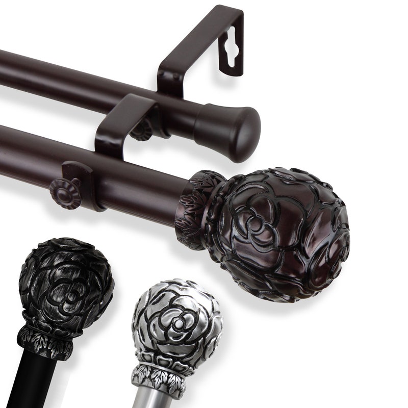 Rose Curtain Rod - Etsy