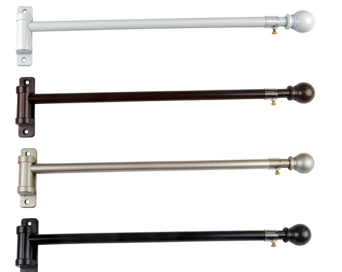 2 Swing Arm Drapery Rods Antique Victorian - Etsy