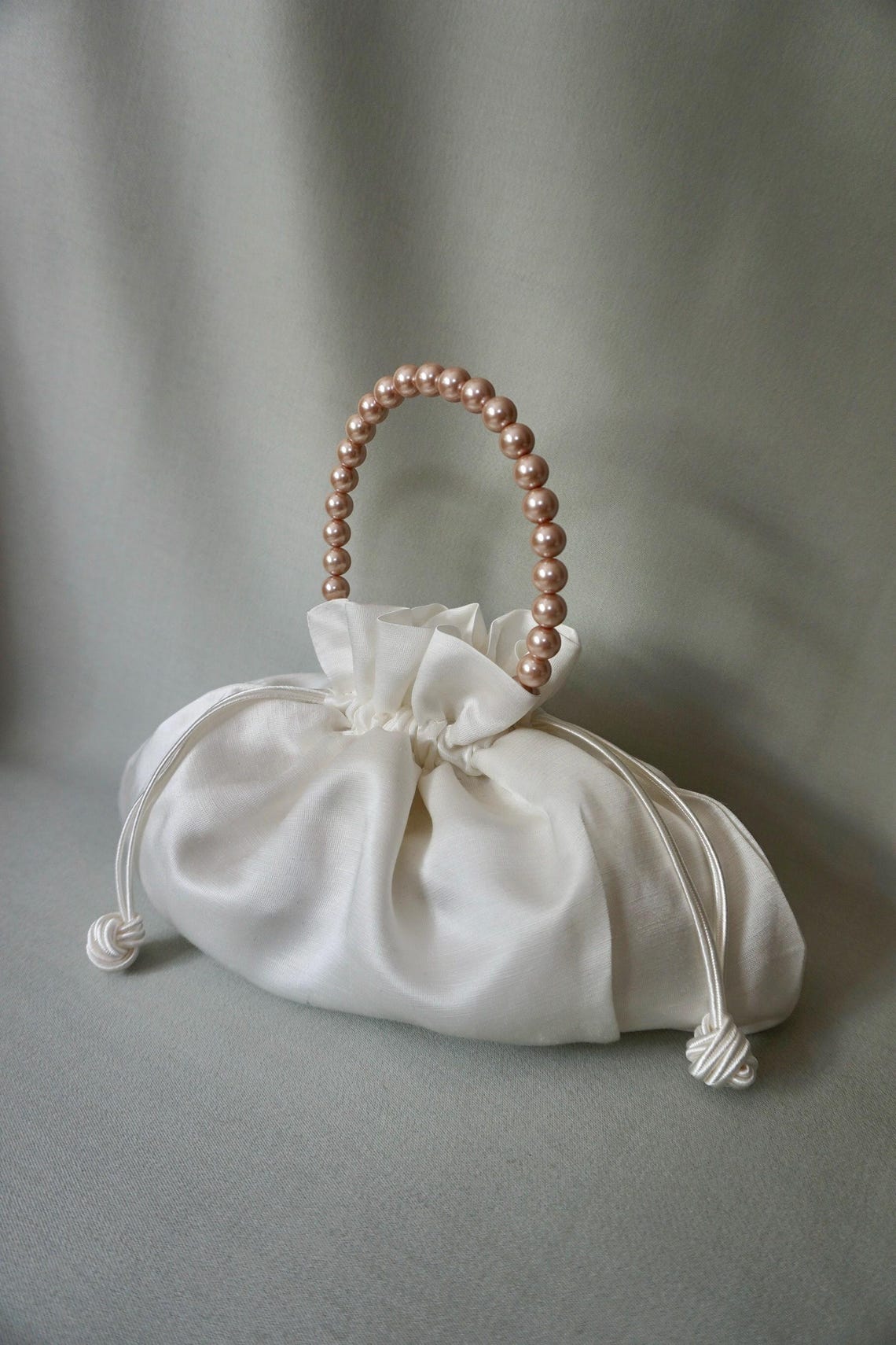SUSTAINABLE BRIDAL BAG | Chic Vegan Silk Pouch With Interchangeable ...