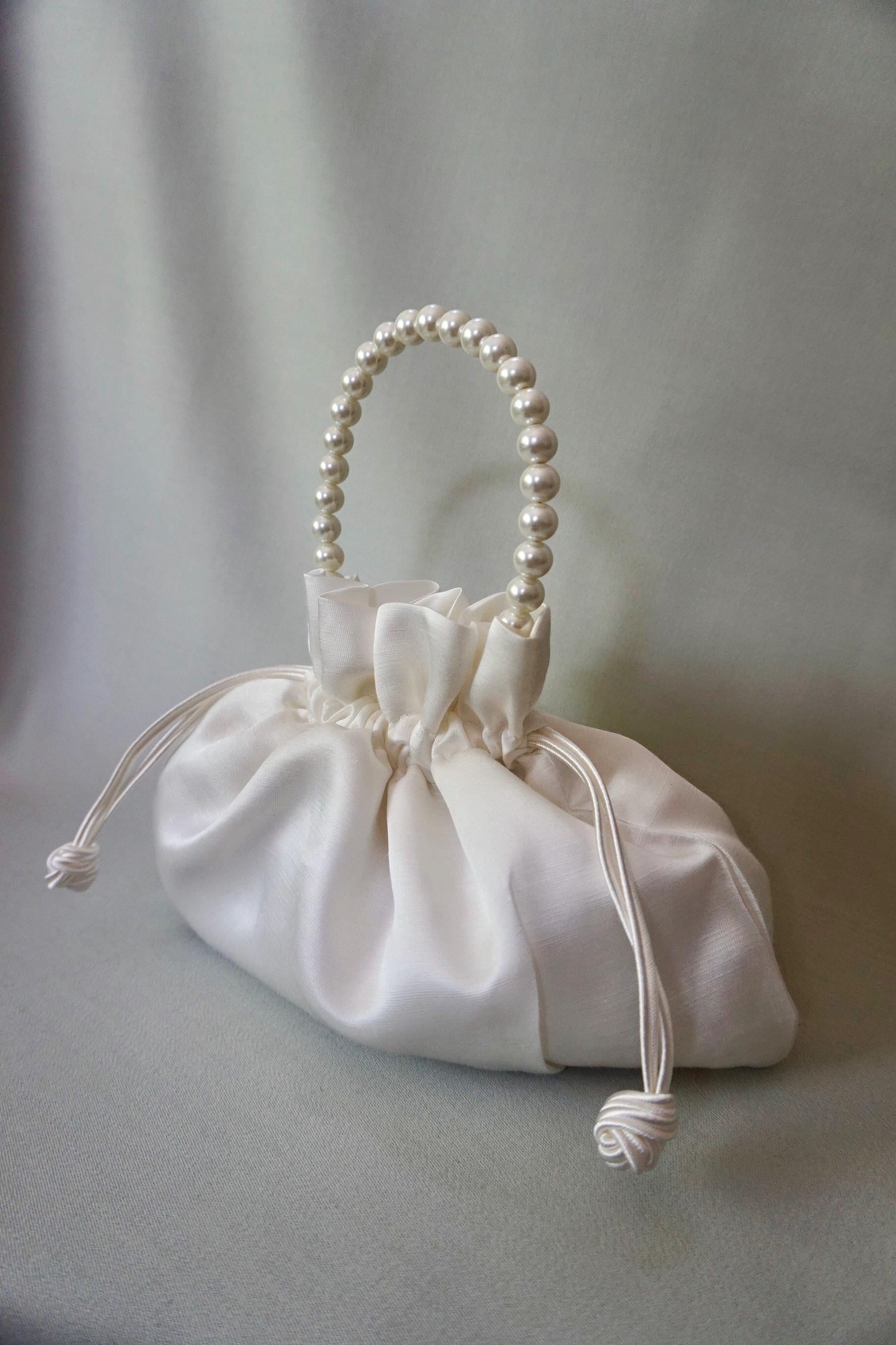 SUSTAINABLE BRIDAL BAG | Chic Vegan Silk Pouch With Interchangeable ...