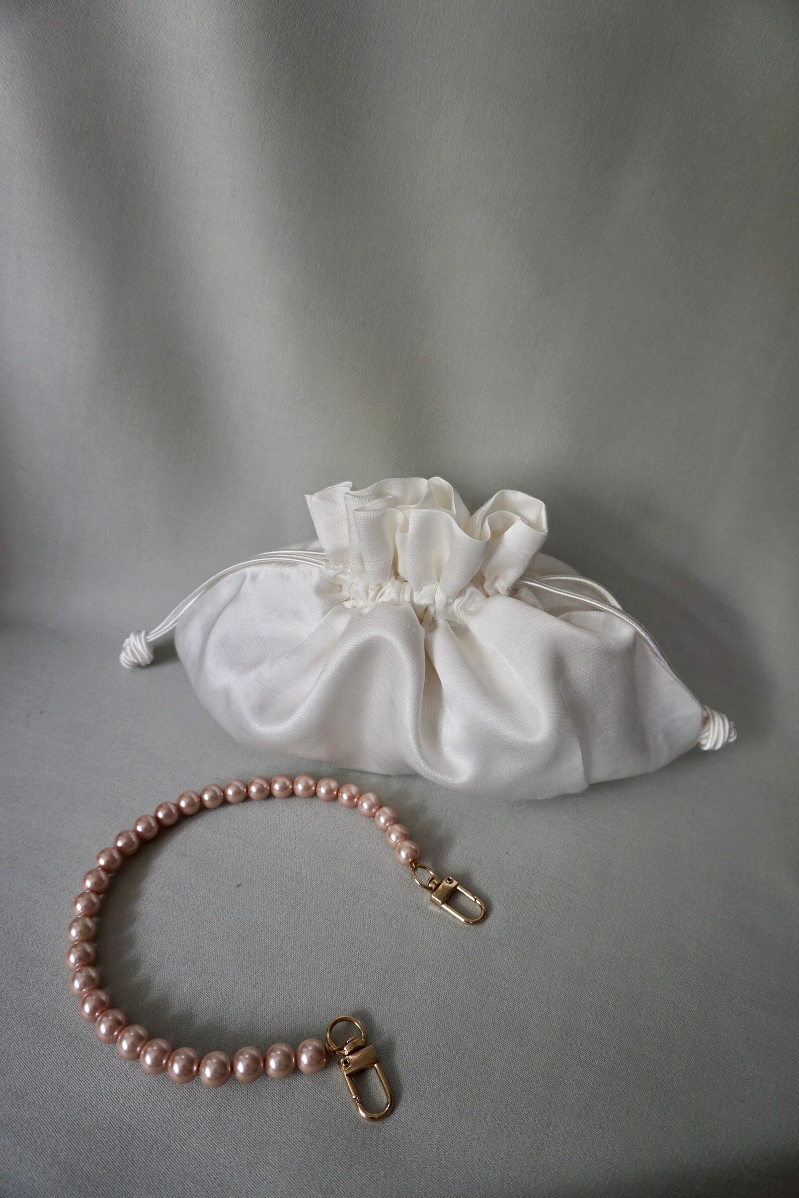 SUSTAINABLE BRIDAL BAG | Chic Vegan Silk Pouch With Interchangeable ...