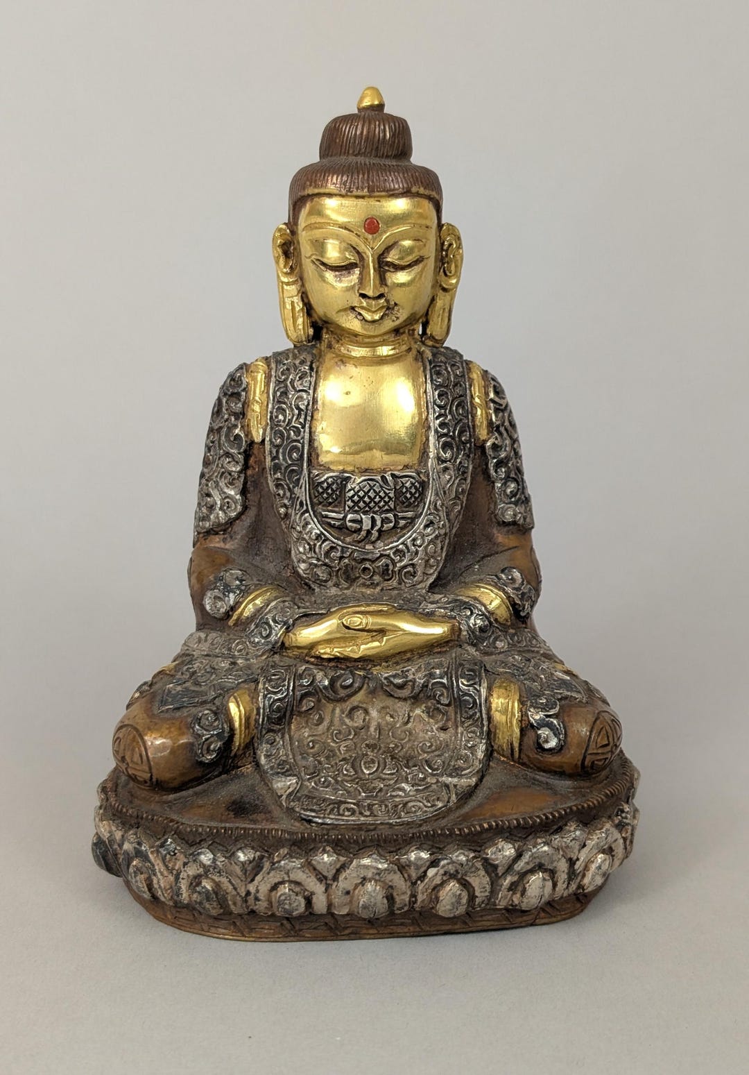 Meditating Buddha, Copper Silver Gold Gilding - Etsy