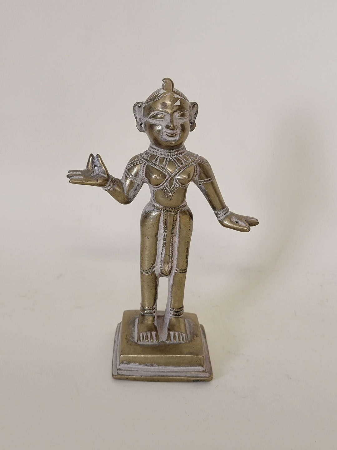 Radha Brass Lost Wax Casting: Hindu Deity Offering Paan - Etsy