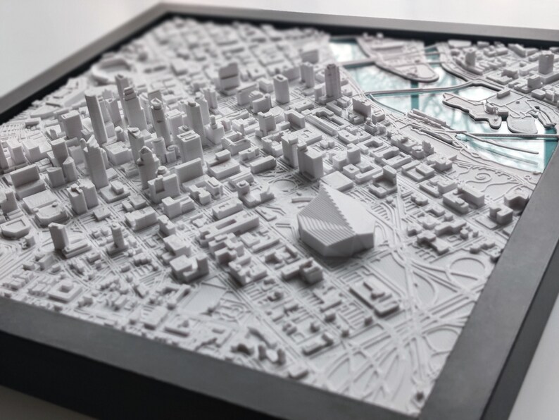 Minneapolis 3D City Map | Wall Art of the Minneapolis Skyline | 3D City ...