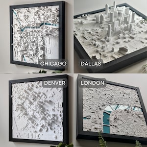 3D City Map | 3D Street Map | 3D Printed Skyline Decor | Home Office ...