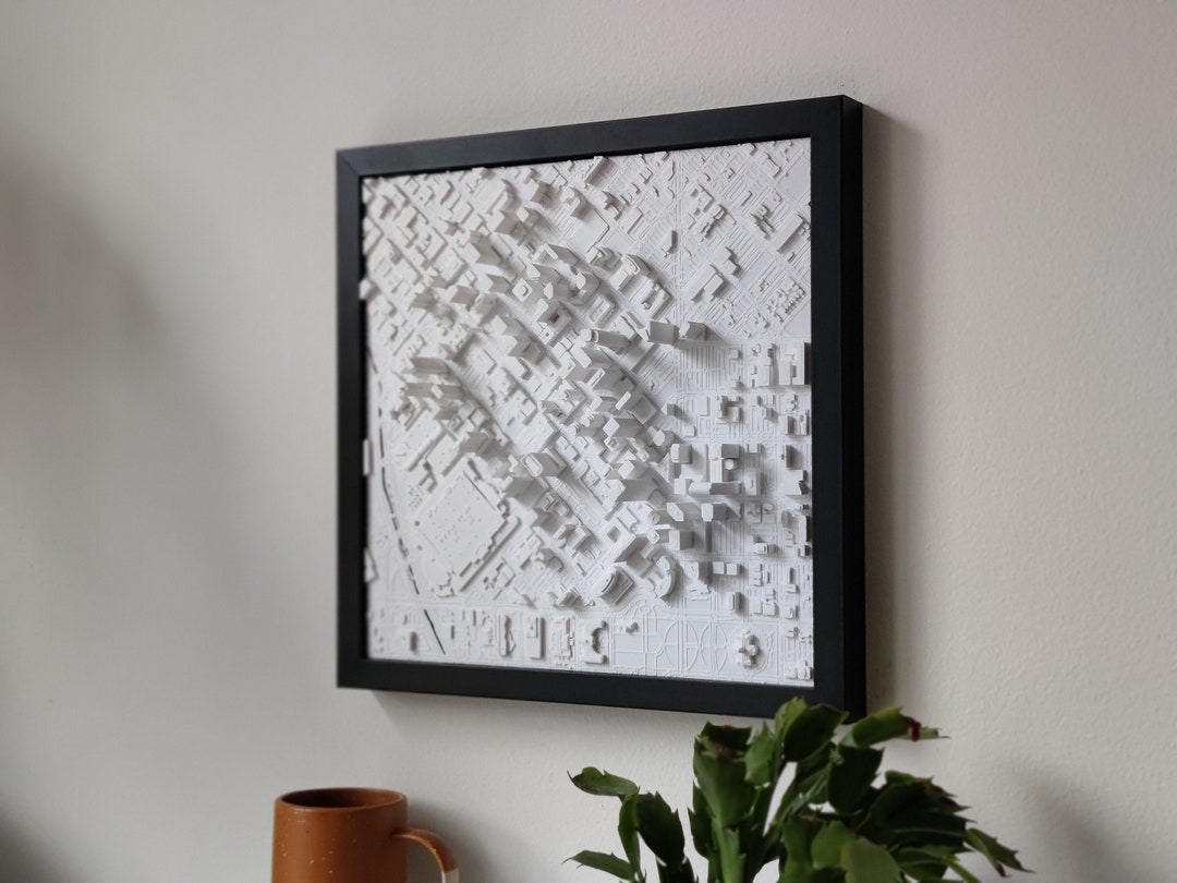 Denver Colorado 3D City Print | 3D City Wall Art With 3D Buildings and ...