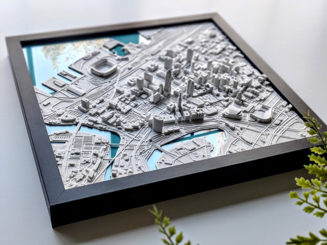 Cleveland 3D City Map | Wall Art of the Cleveland Skyline | 3D City ...