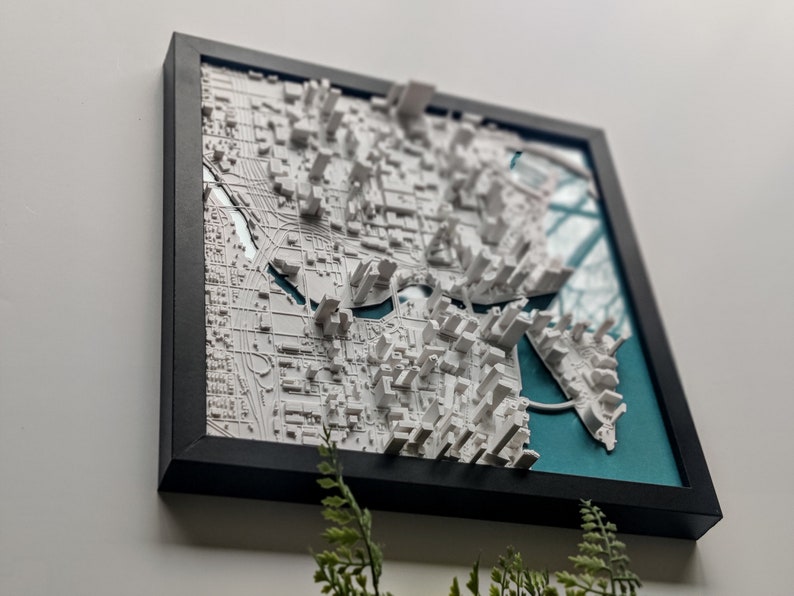 Miami 3D City Wall Art 3D Printed Buildings and Roads - Etsy