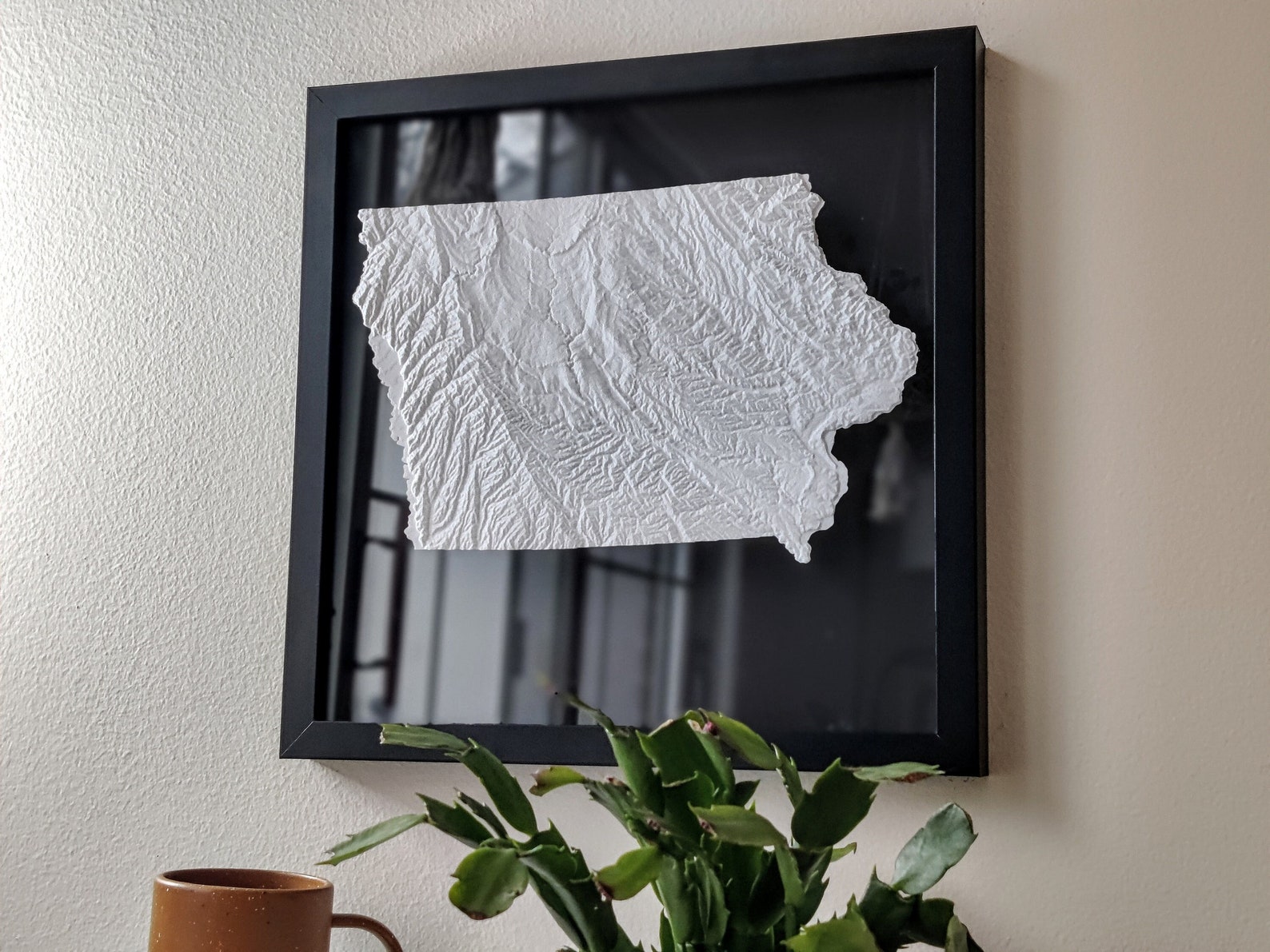 Iowa 3D Topographic Map 3D State Iowa Wall Art 3D Print Relief State ...