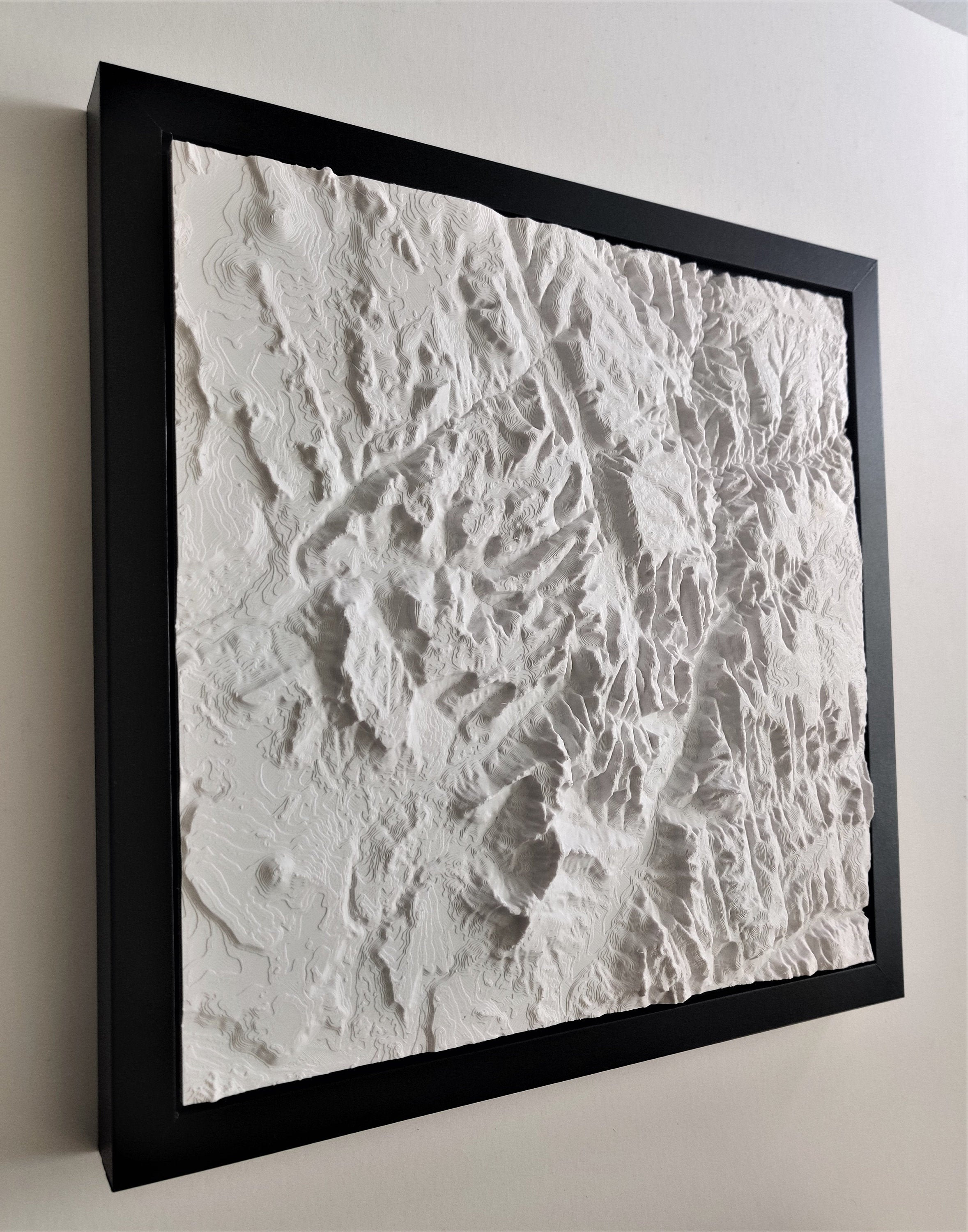Zion National Park 3d Map | Topographical Wall Art | Zion Park Relief ...