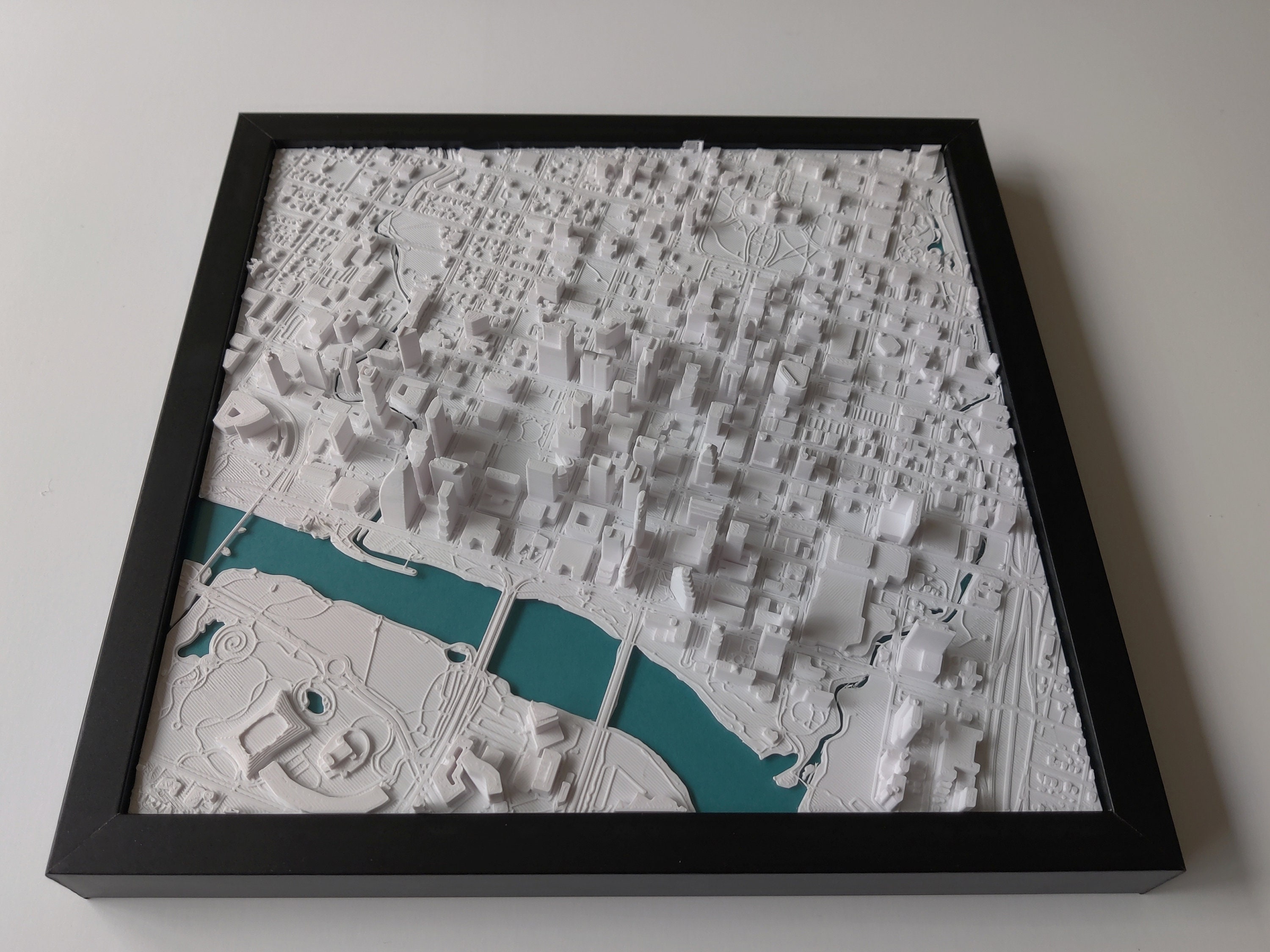 Austin 3D City Map | 3D Buildings Wall Art | Austin Texas Skyline | 3D ...